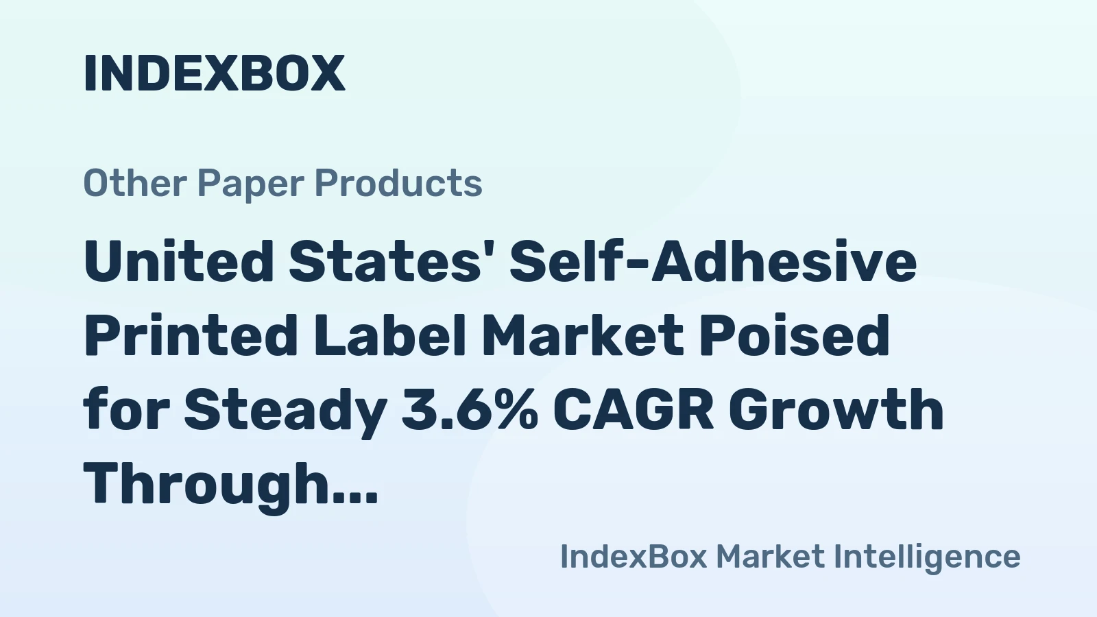 United States' Self-Adhesive Printed Label Market Poised for Steady 3.6% CAGR Growth Through 2035