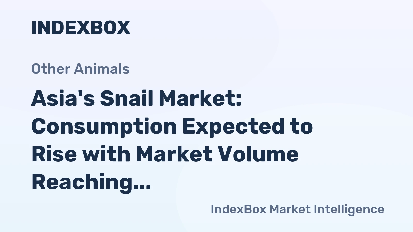 Asia's Snail Market: Consumption Expected to Rise with Market Volume Reaching 16K tons and Market Value to $90M by 2035