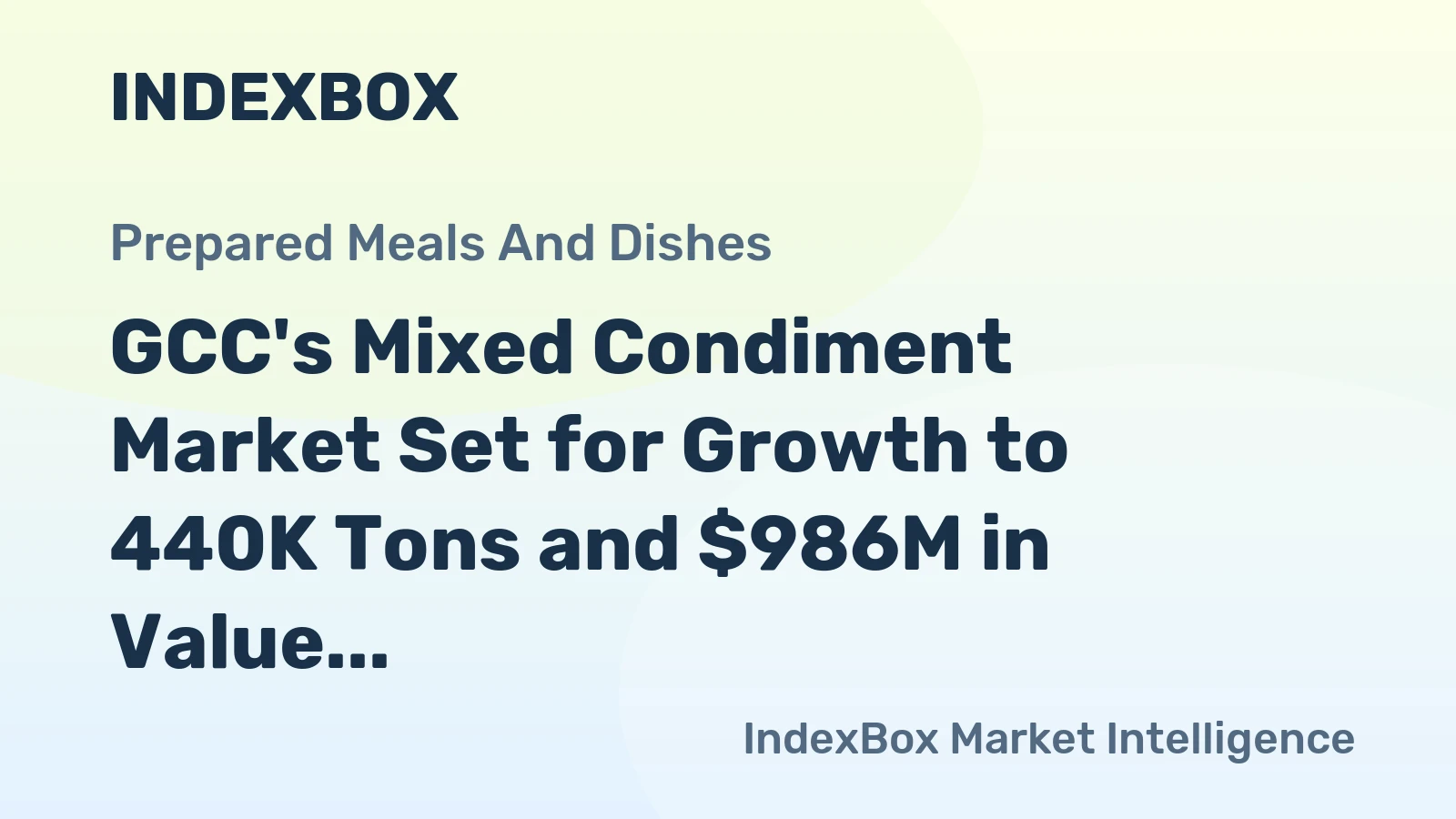 GCC's Mixed Condiment Market Set for Growth to 440K Tons and $986M in Value by 2035