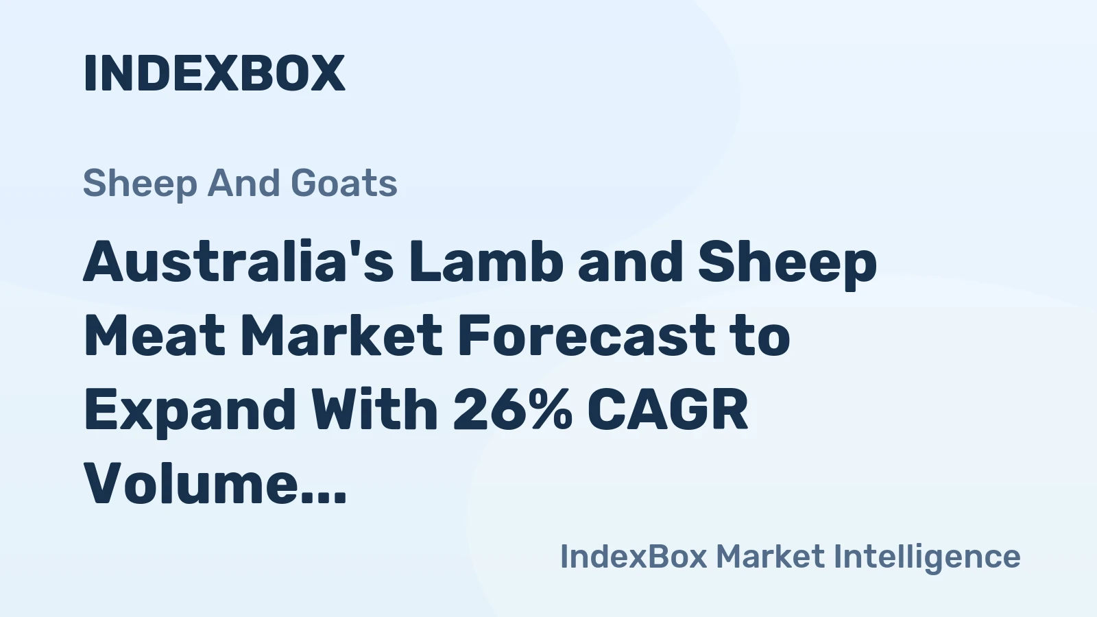 Australia's Lamb and Sheep Meat Market Forecast to Expand With 26% CAGR Volume Growth Through 2035