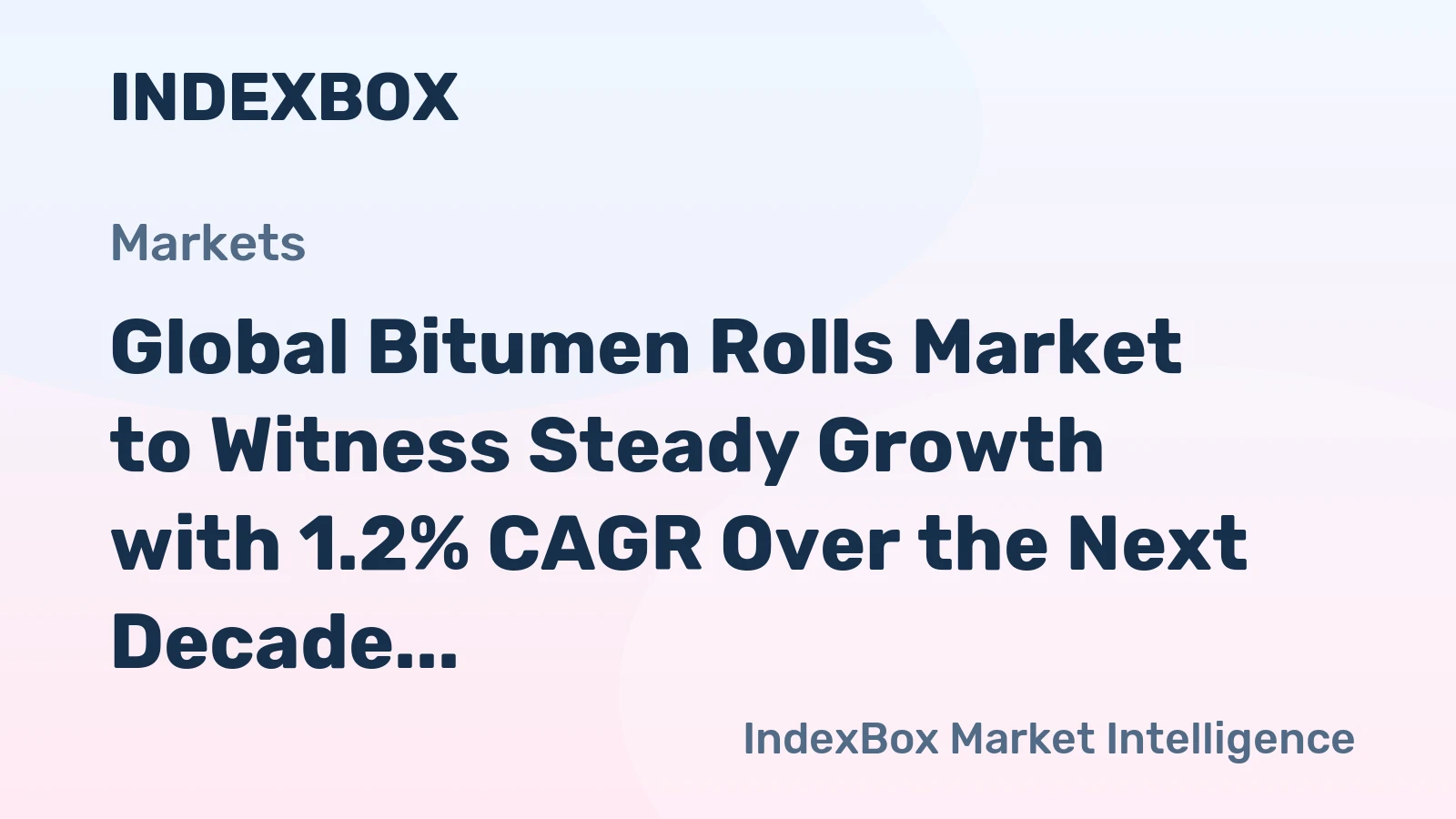 Global Bitumen Rolls Market to Witness Steady Growth with 1.2% CAGR Over the Next Decade