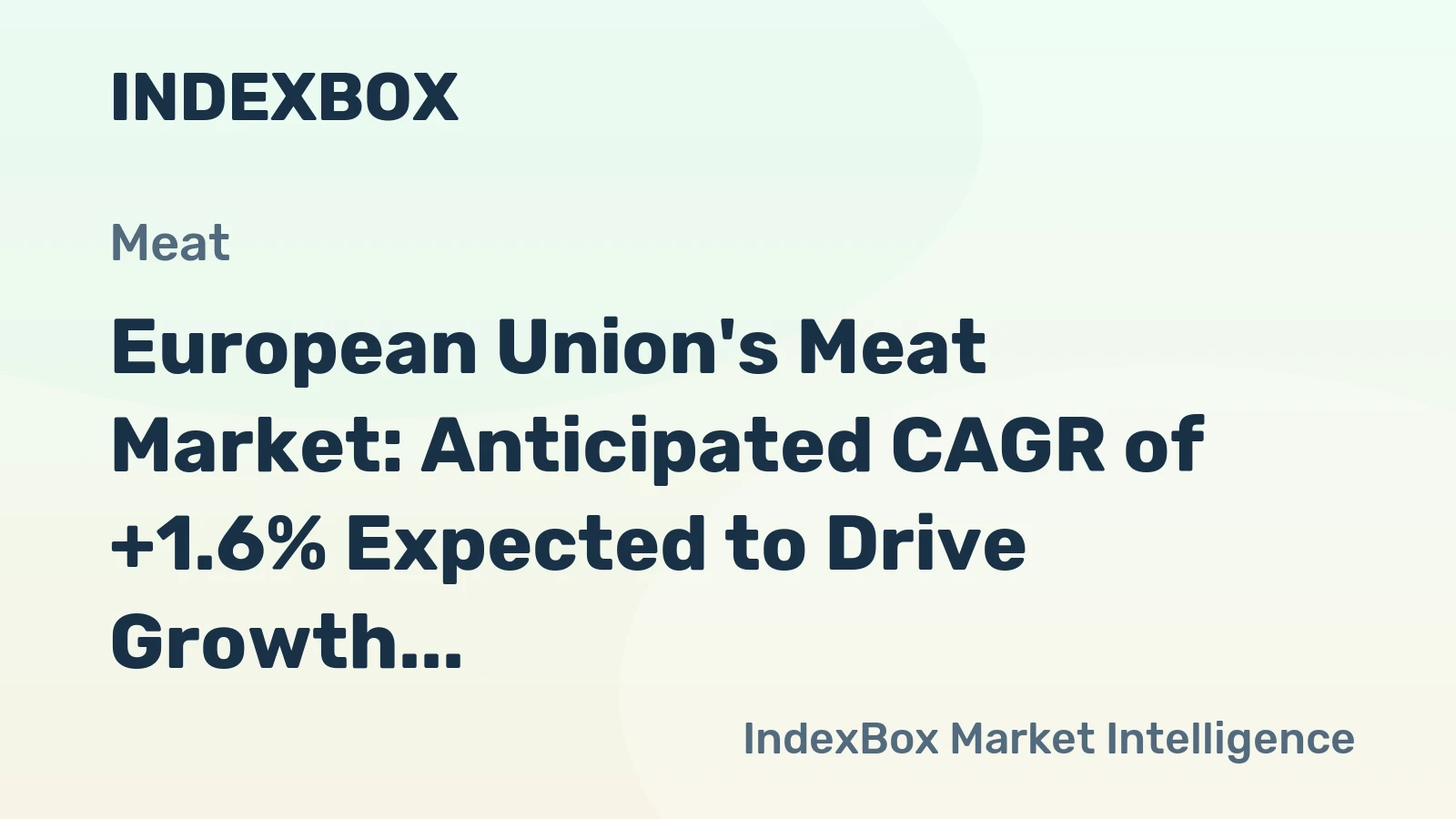 European Union's Meat Market: Anticipated CAGR of +1.6% Expected to Drive Growth