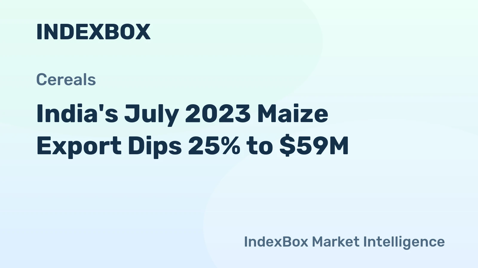 India's July 2023 Maize Export Dips 25% to $59M