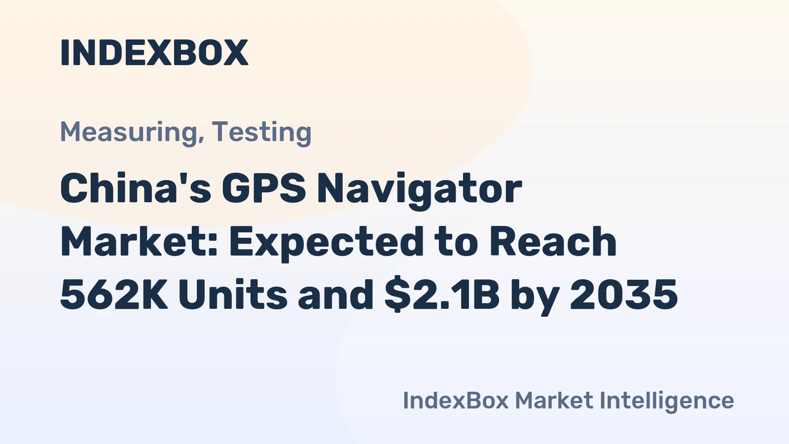 China's GPS Navigator Market: Expected to Reach 562K Units and $2.1B by 2035
