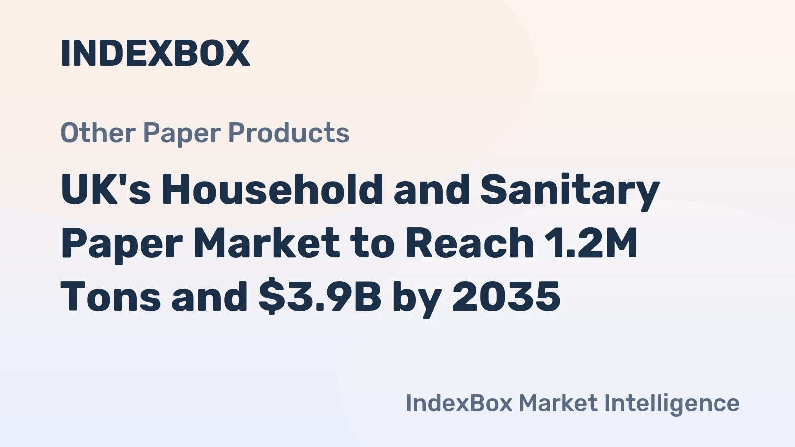 UK's Household and Sanitary Paper Market to Reach 1.2M Tons and $3.9B by 2035