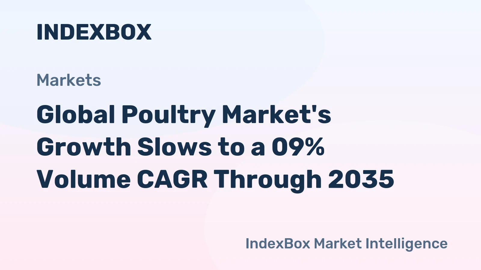 Global Poultry Market's Growth Slows to a 09% Volume CAGR Through 2035