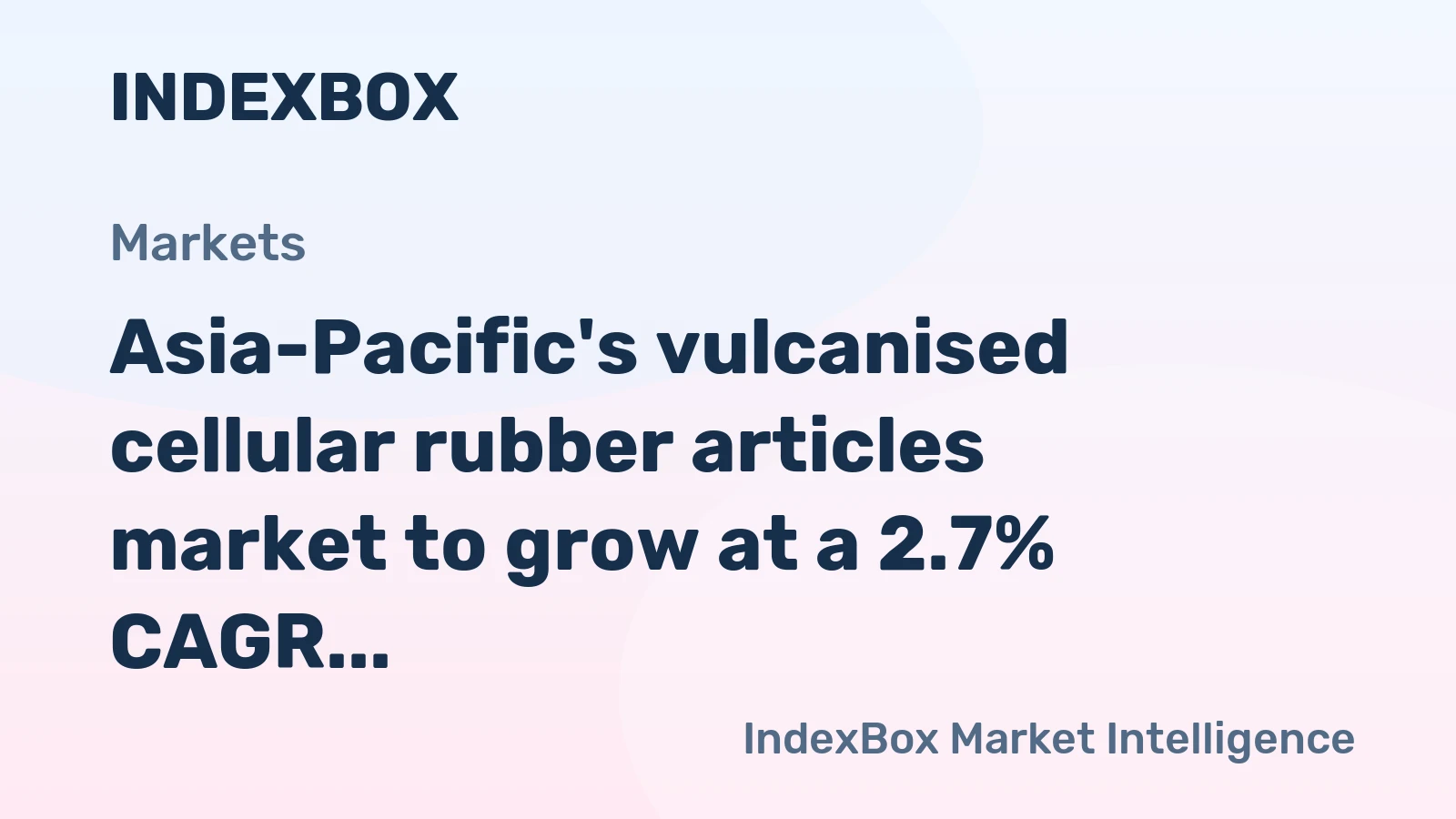Asia-Pacific's vulcanised cellular rubber articles market to grow at a 2.7% CAGR, reaching $3.9B by 2035, driven by sustained demand for technical applications.
