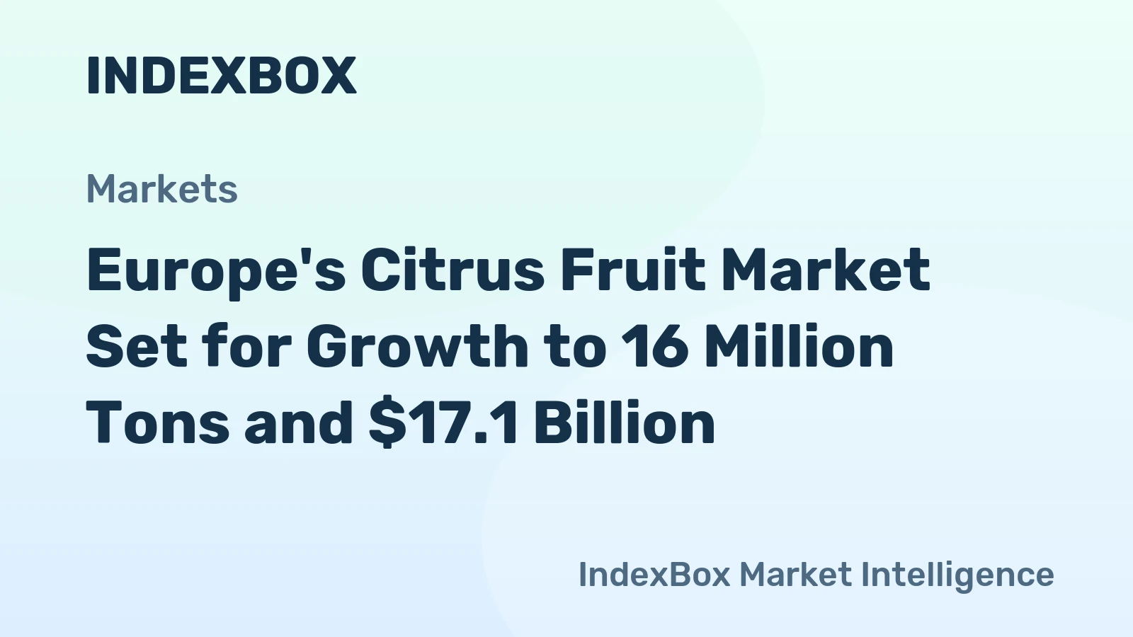 Europe's Citrus Fruit Market Set for Growth to 16 Million Tons and $17.1 Billion
