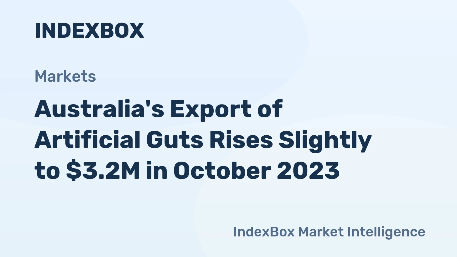 Australia's Export of Artificial Guts Rises Slightly to $3.2M in October 2023