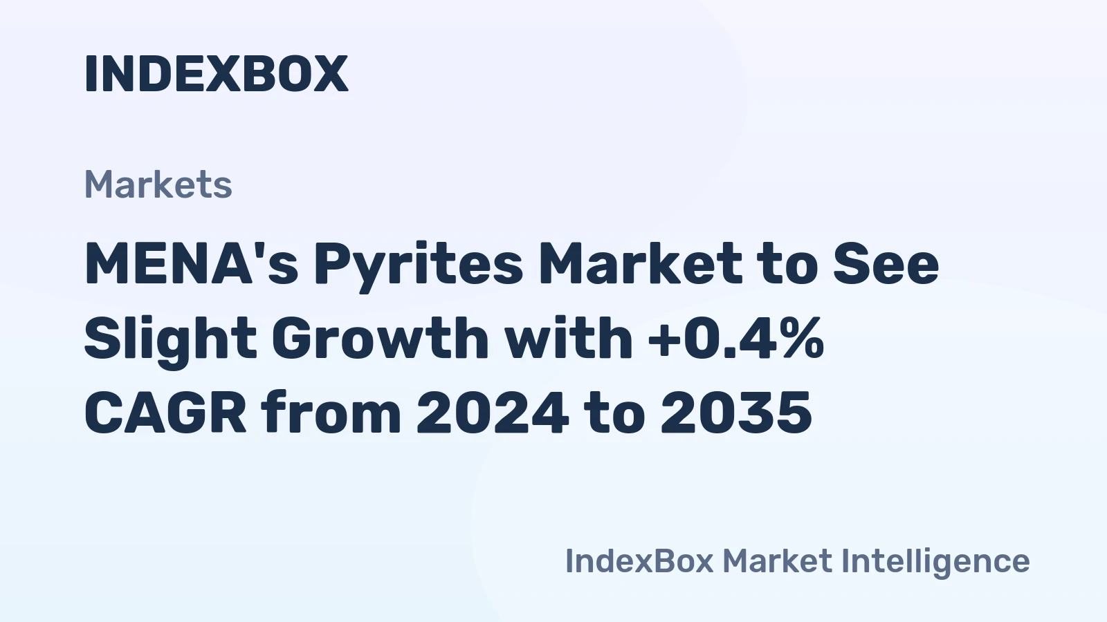 MENA's Pyrites Market to See Slight Growth with +0.4% CAGR from 2024 to 2035