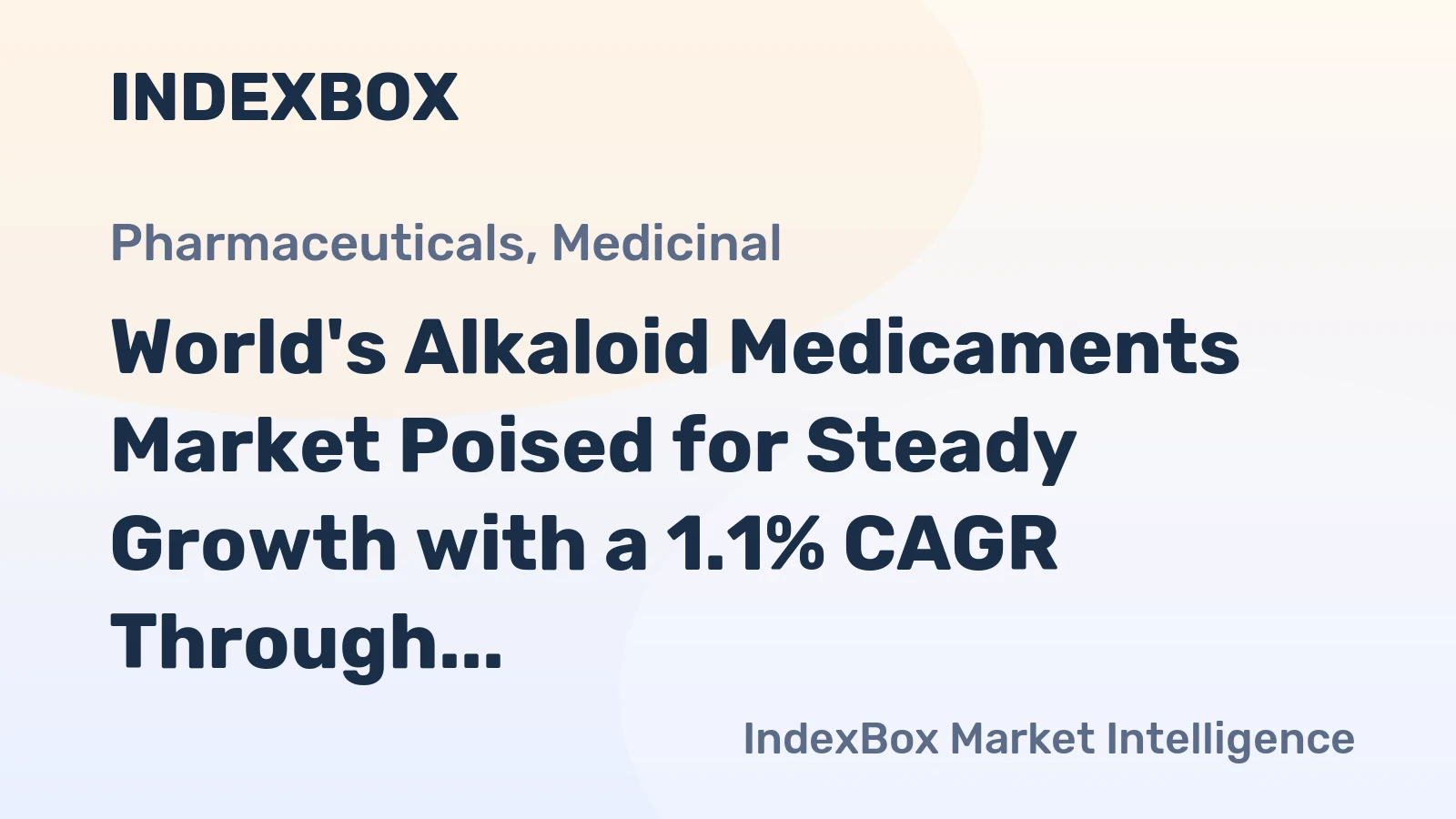 World's Alkaloid Medicaments Market Poised for Steady Growth with a 1.1% CAGR Through 2035