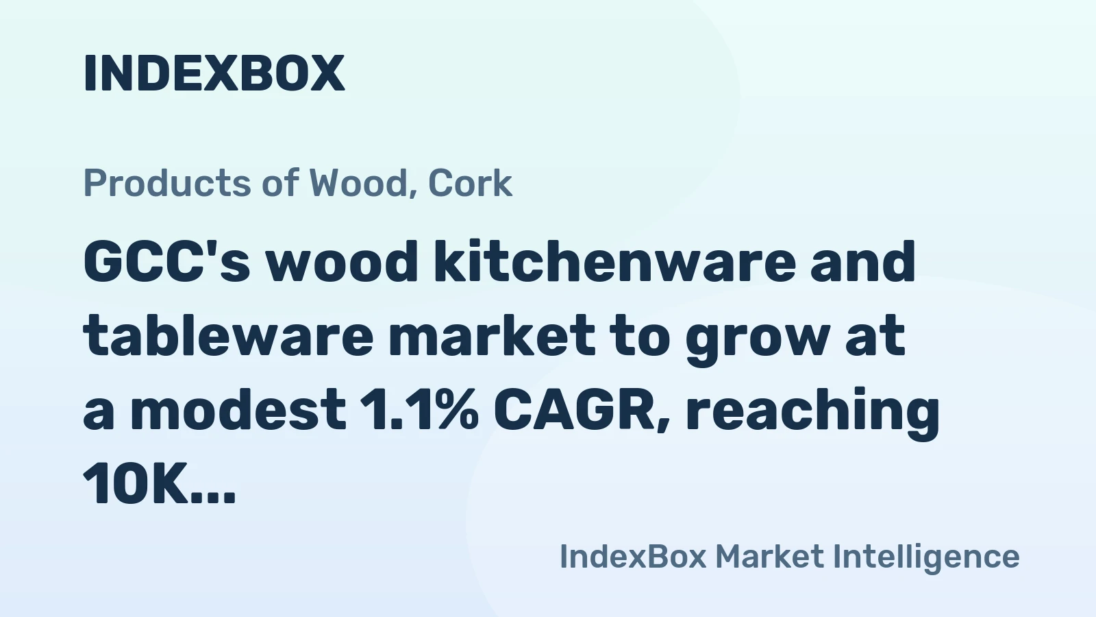 GCC's wood kitchenware and tableware market to grow at a modest 1.1% CAGR, reaching 10K tons by 2035.