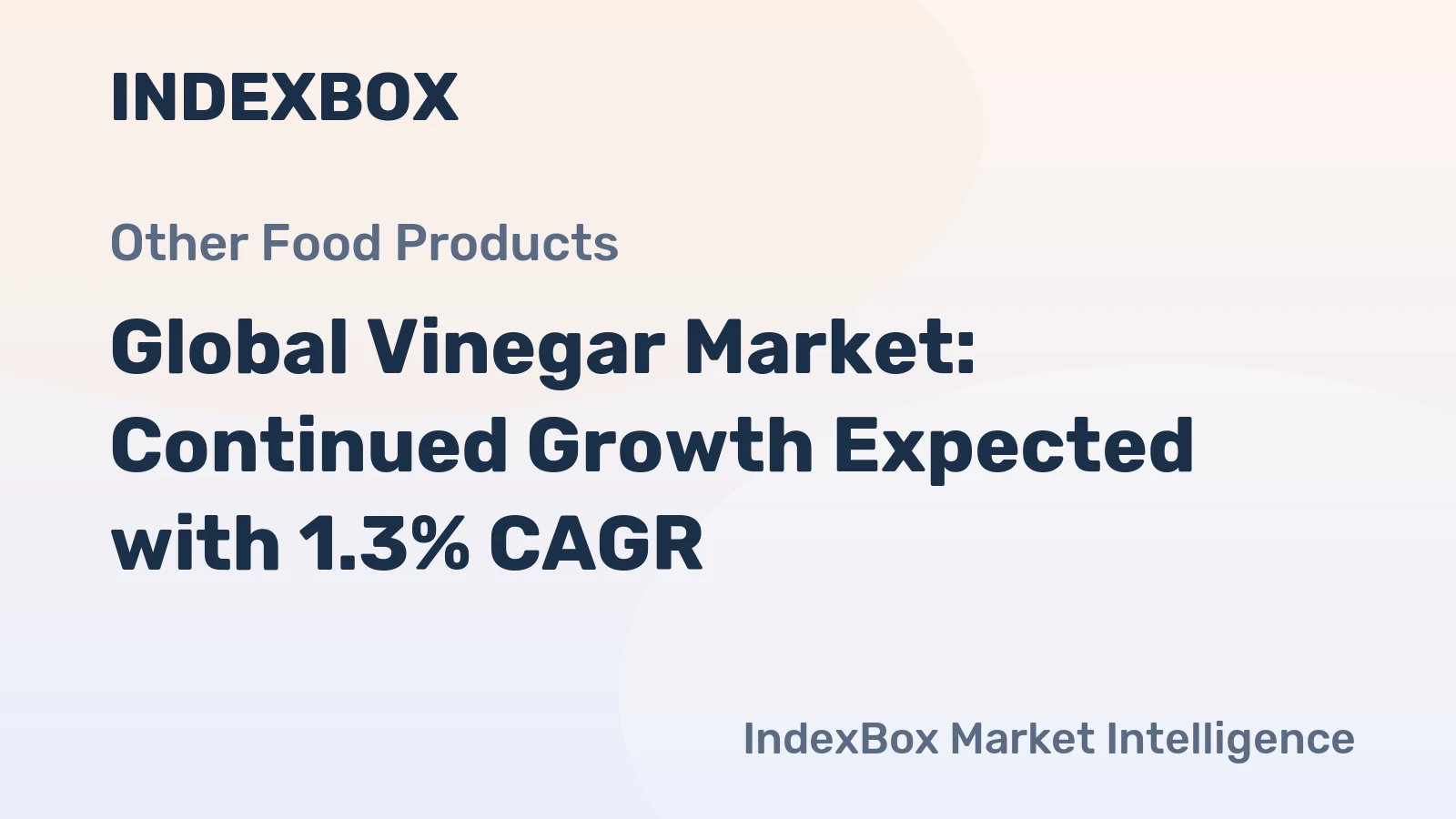Global Vinegar Market: Continued Growth Expected with 1.3% CAGR