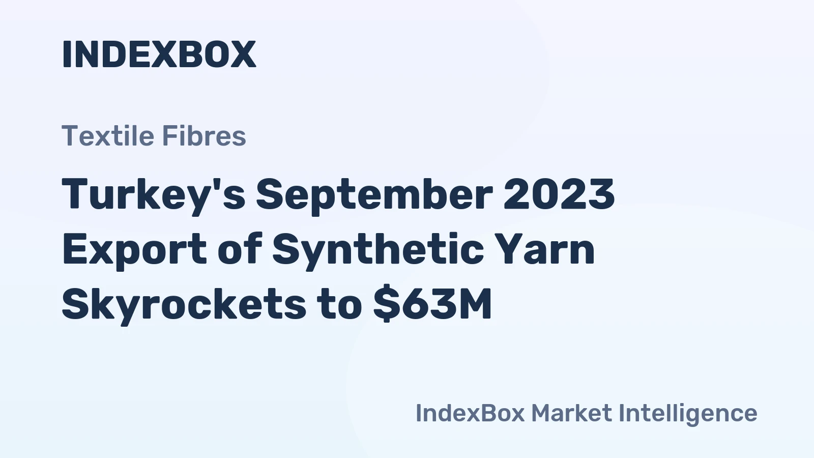 Turkey's September 2023 Export of Synthetic Yarn Skyrockets to $63M