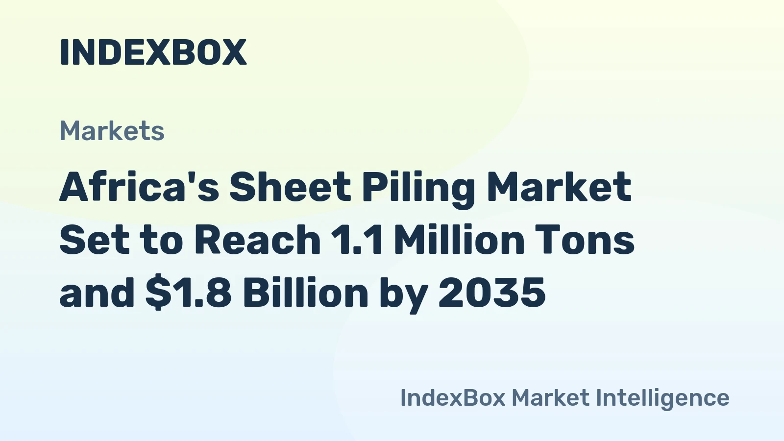Africa's Sheet Piling Market Set to Reach 1.1 Million Tons and $1.8 Billion by 2035