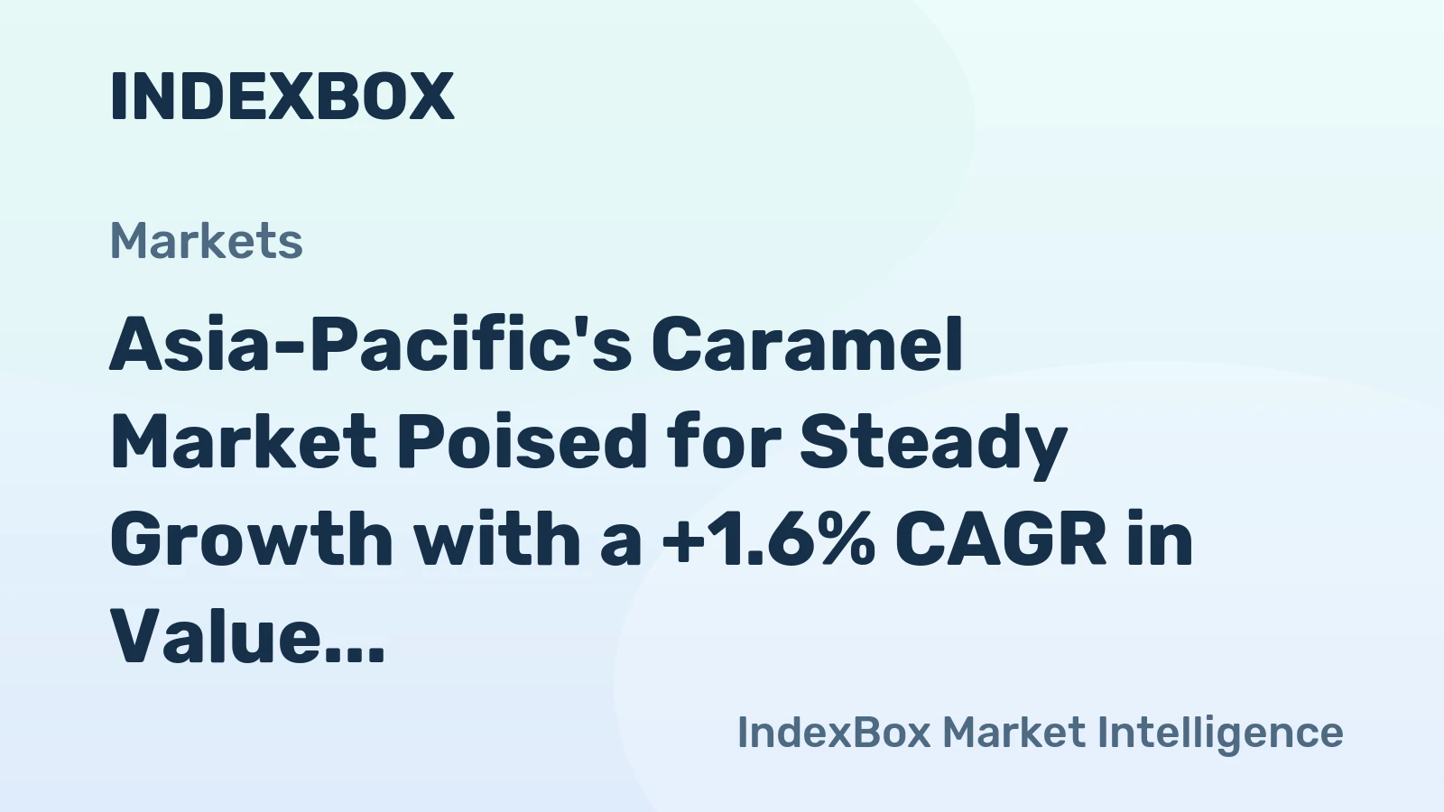 Asia-Pacific's Caramel Market Poised for Steady Growth with a +1.6% CAGR in Value