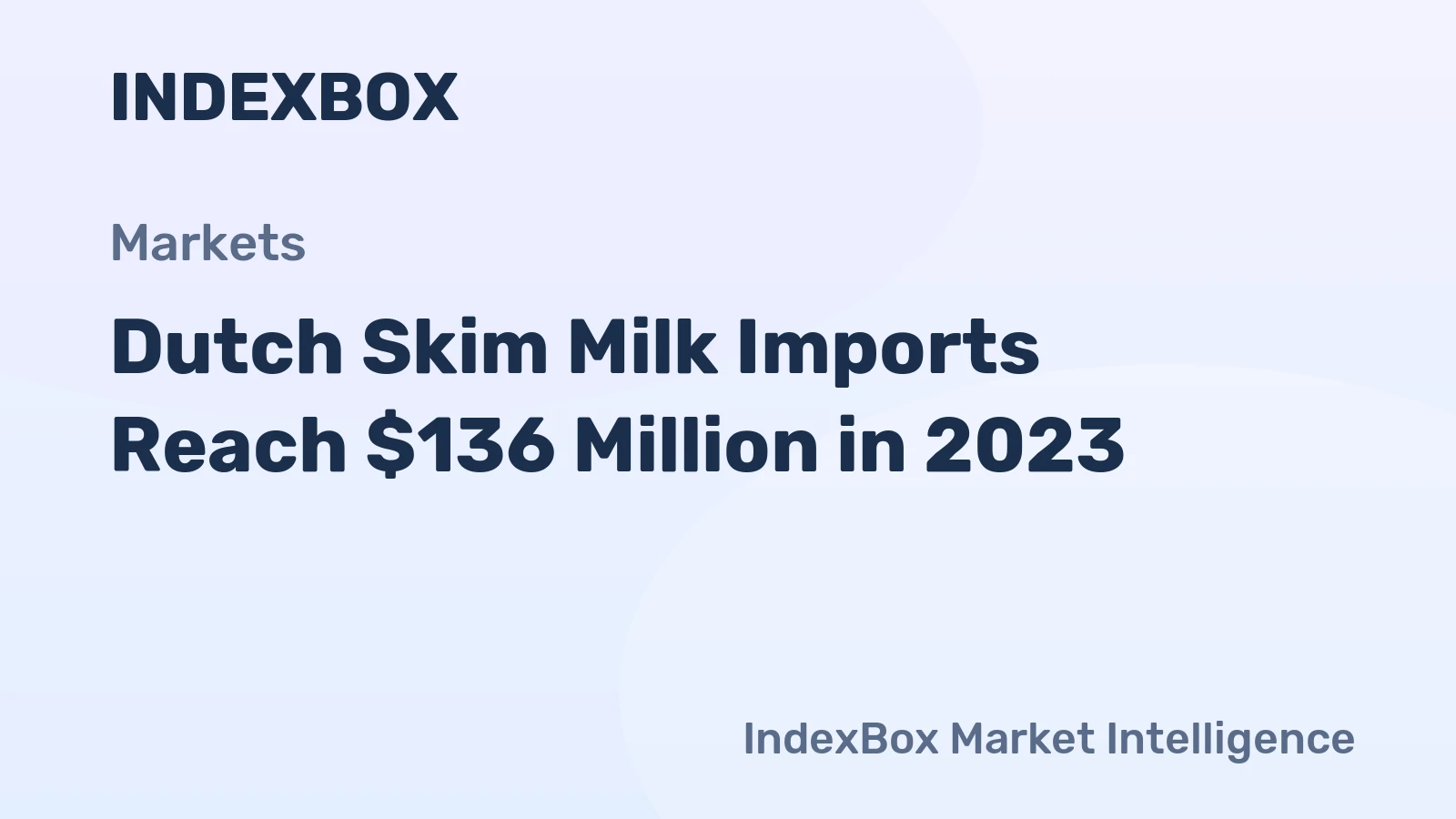 Dutch Skim Milk Imports Reach $136 Million in 2023