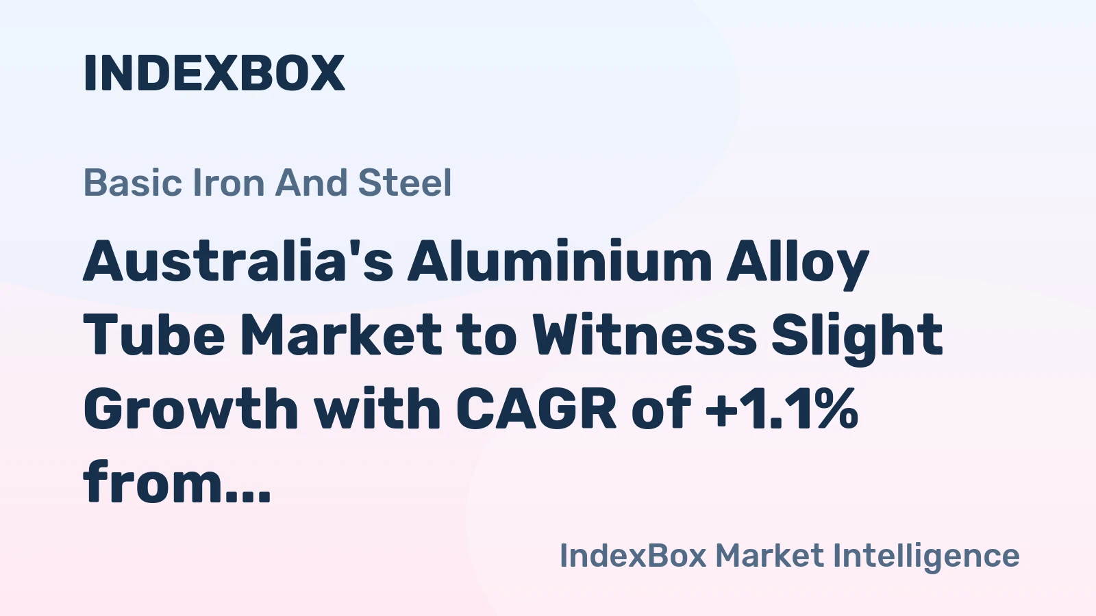 Australia's Aluminium Alloy Tube Market to Witness Slight Growth with CAGR of +1.1% from 2024 to 2035