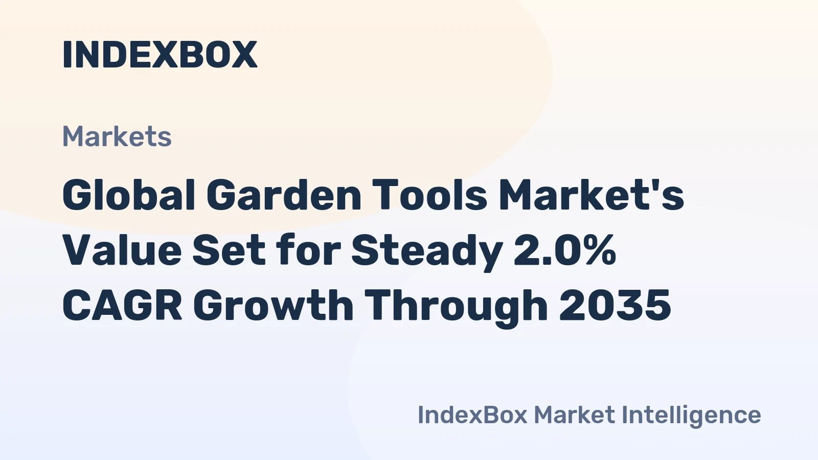 Global Garden Tools Market's Value Set for Steady 2.0% CAGR Growth Through 2035