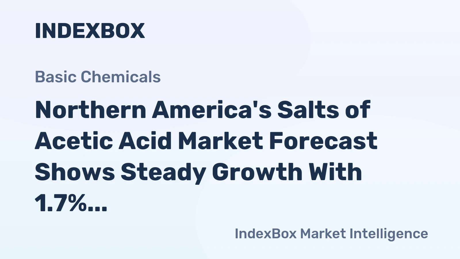 Northern America's Salts of Acetic Acid Market Forecast Shows Steady Growth With 1.7% CAGR Through 2035