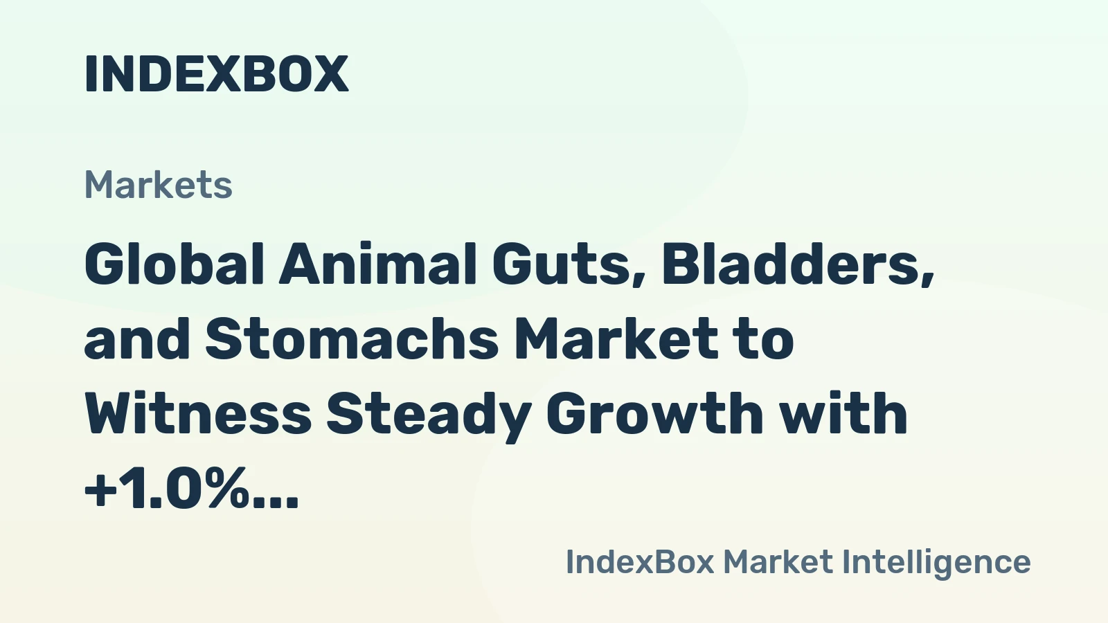 Global Animal Guts, Bladders, and Stomachs Market to Witness Steady Growth with +1.0% CAGR from 2024-2035