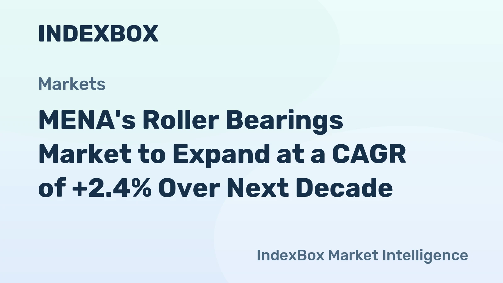 MENA's Roller Bearings Market to Expand at a CAGR of +2.4% Over Next Decade
