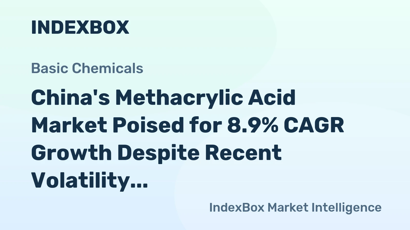 China's Methacrylic Acid Market Poised for 8.9% CAGR Growth Despite Recent Volatility