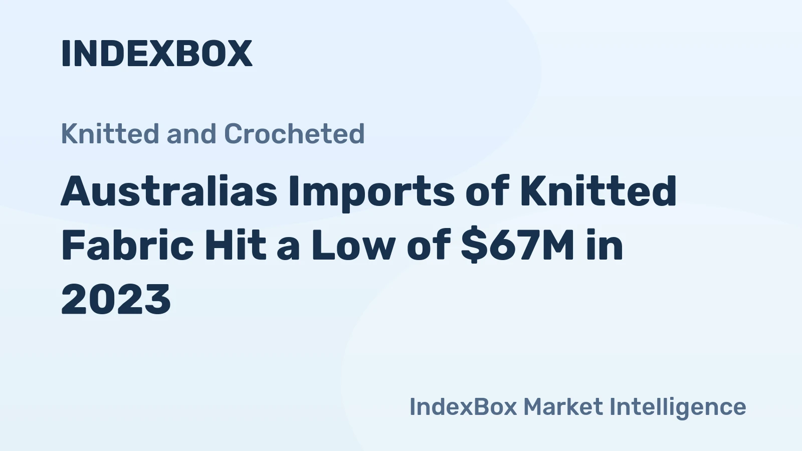 Australias Imports of Knitted Fabric Hit a Low of $67M in 2023