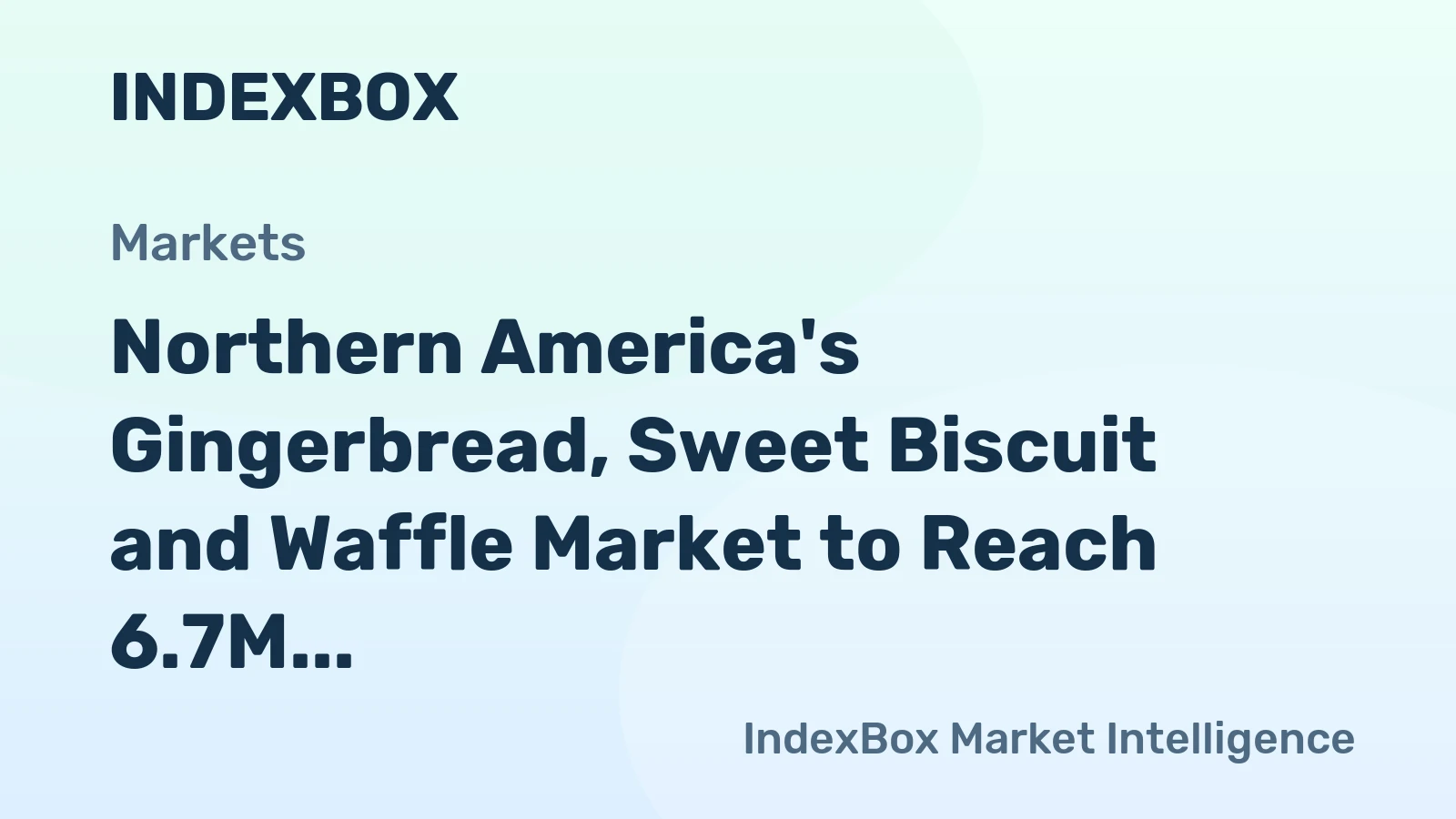 Northern America's Gingerbread, Sweet Biscuit and Waffle Market to Reach 6.7M Tons and $29.7B