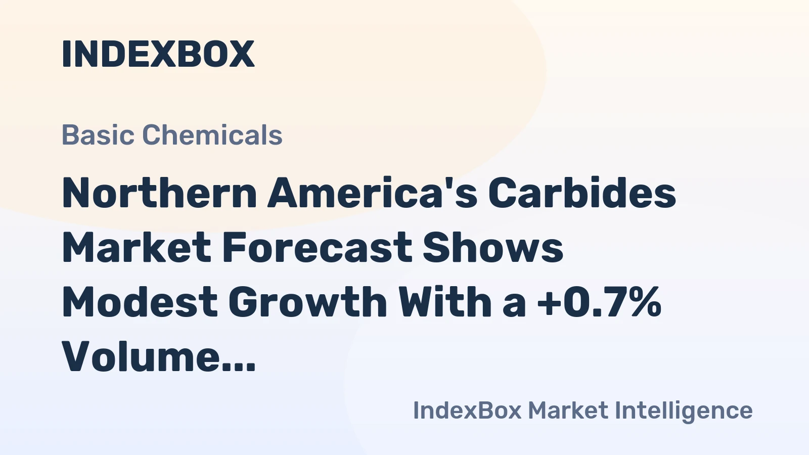 Northern America's Carbides Market Forecast Shows Modest Growth With a +0.7% Volume CAGR