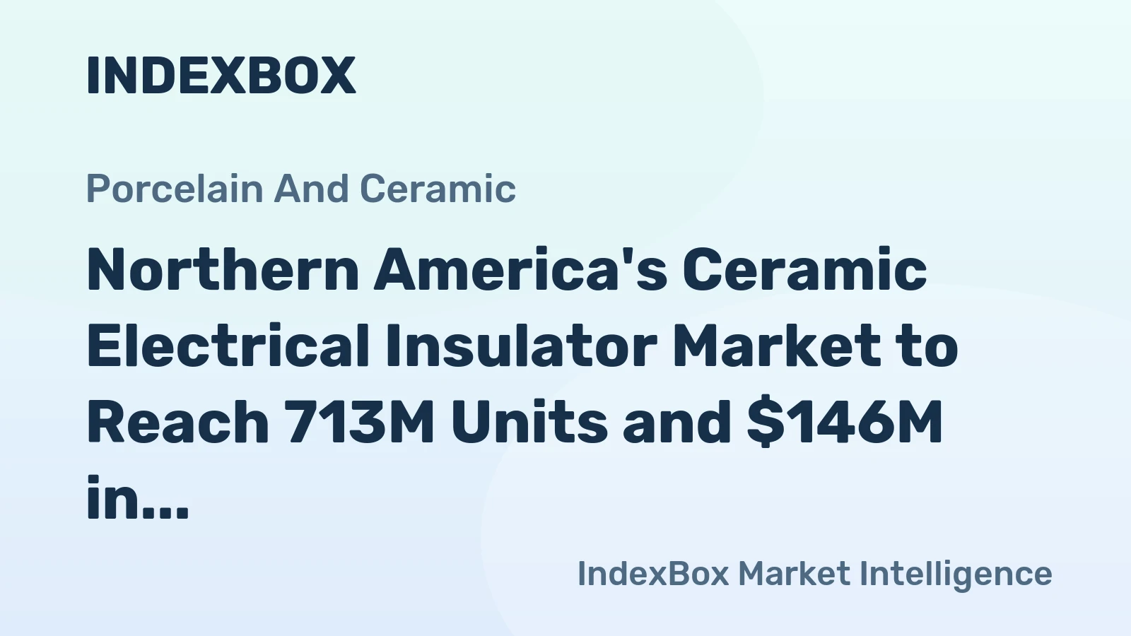 Northern America's Ceramic Electrical Insulator Market to Reach 713M Units and $146M in Value