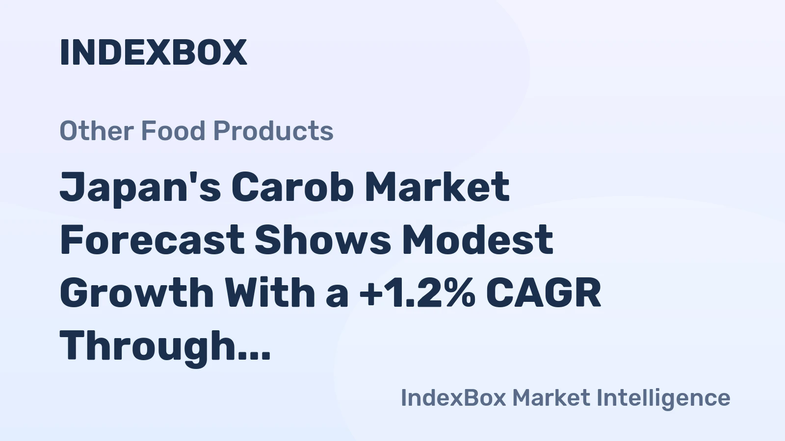 Japan's Carob Market Forecast Shows Modest Growth With a +1.2% CAGR Through 2035