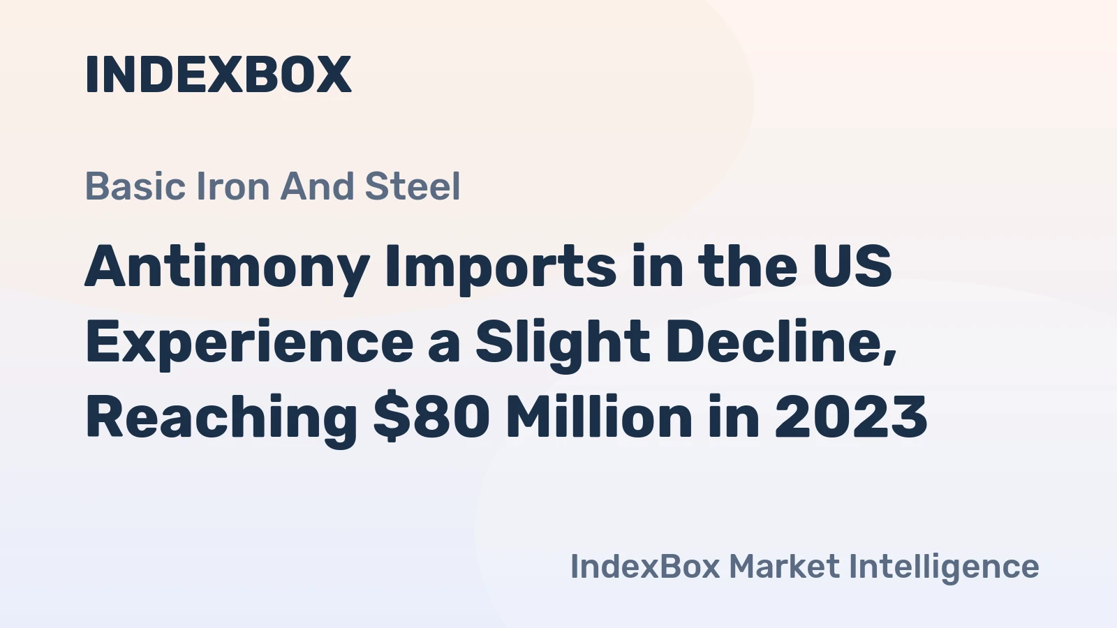 Antimony Imports in the US Experience a Slight Decline, Reaching $80 Million in 2023