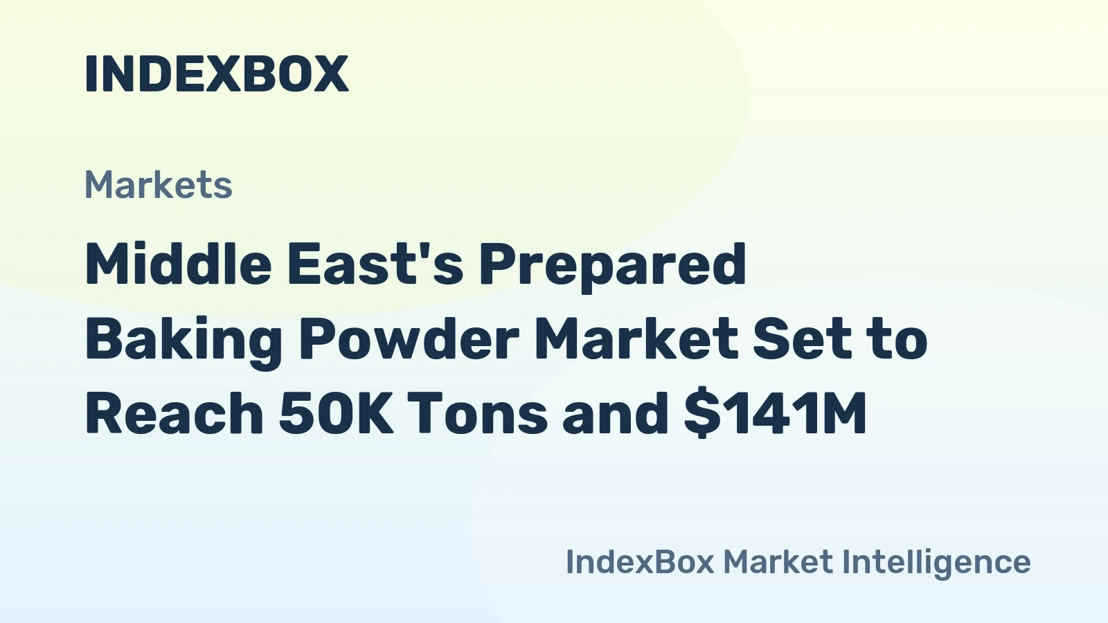 Middle East's Prepared Baking Powder Market Set to Reach 50K Tons and $141M