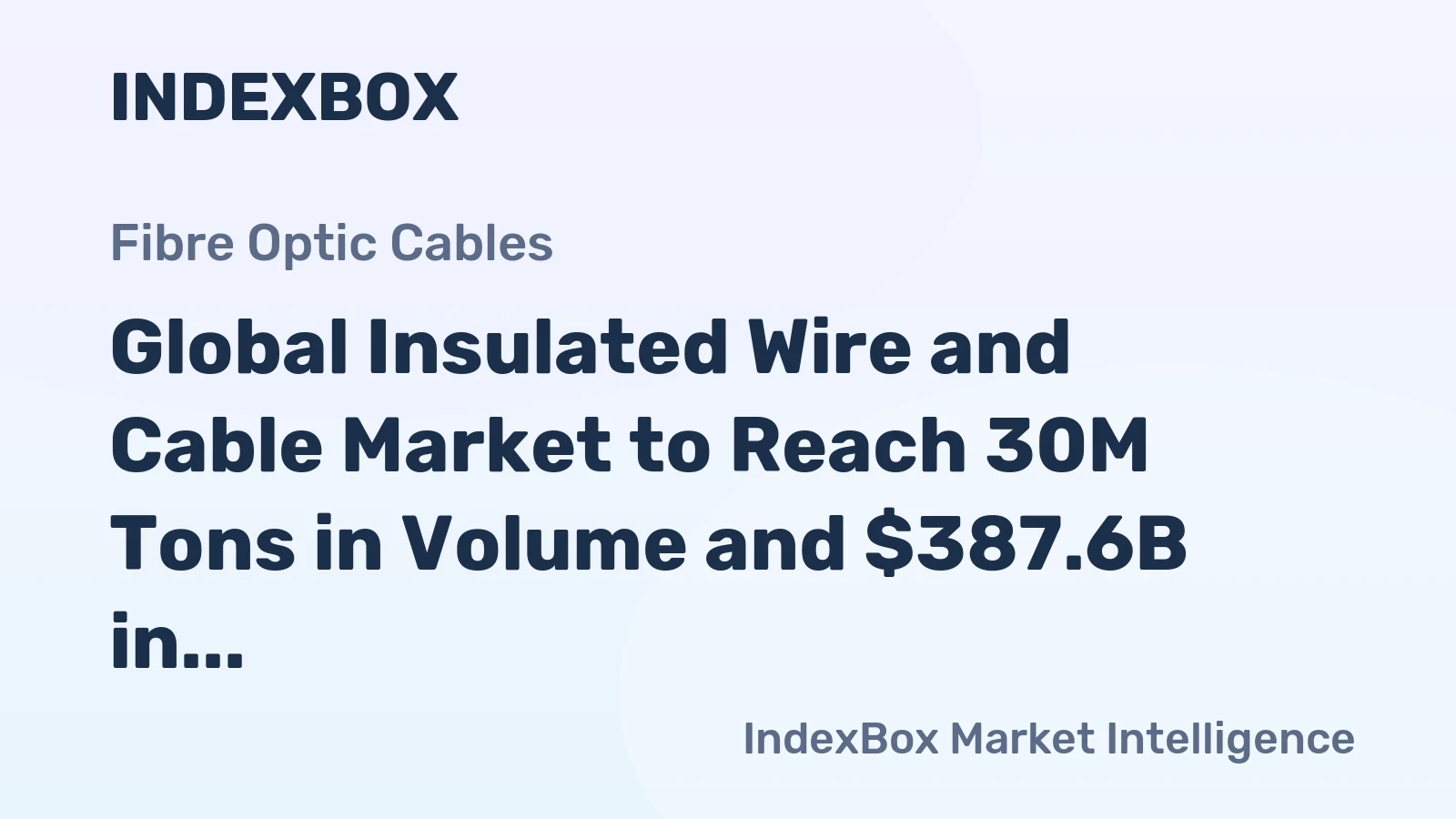Global Insulated Wire and Cable Market to Reach 30M Tons in Volume and $387.6B in Value by 2035