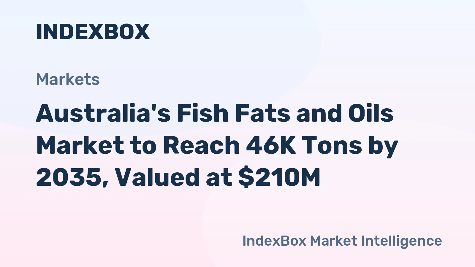 Australia's Fish Fats and Oils Market to Reach 46K Tons by 2035, Valued at $210M