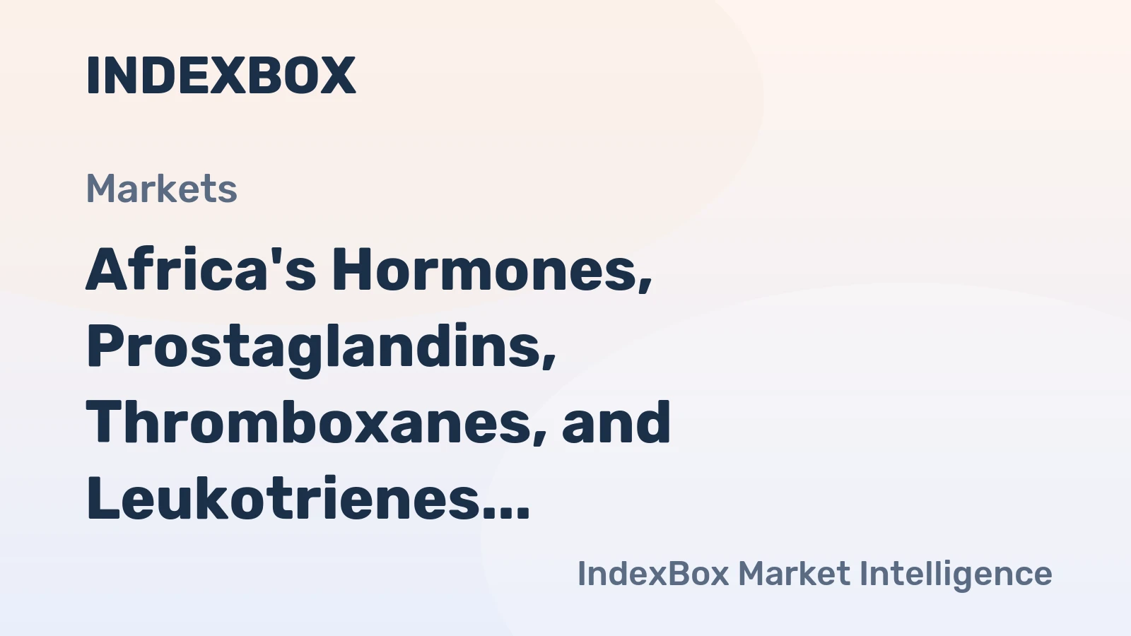 Africa's Hormones, Prostaglandins, Thromboxanes, and Leukotrienes Market Set to See Continued Growth, Reaching 1.3K Tons and $2.2B by 2035