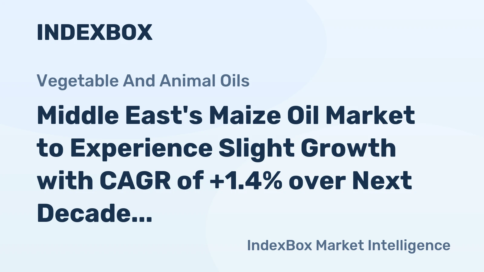 Middle East's Maize Oil Market to Experience Slight Growth with CAGR of +1.4% over Next Decade