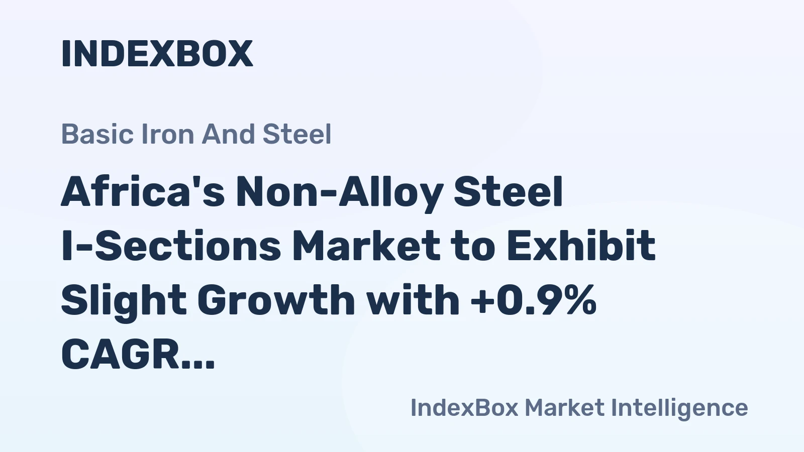 Africa's Non-Alloy Steel I-Sections Market to Exhibit Slight Growth with +0.9% CAGR over 2024-2035