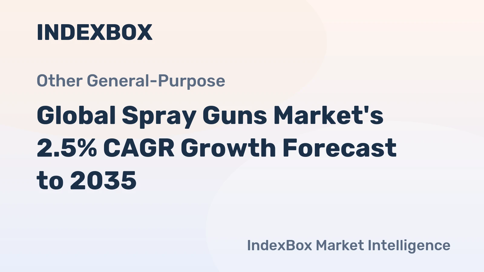 Global Spray Guns Market's 2.5% CAGR Growth Forecast to 2035