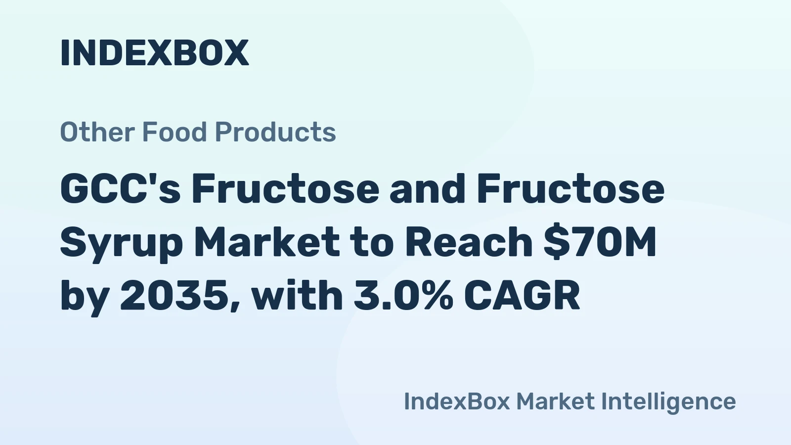 GCC's Fructose and Fructose Syrup Market to Reach $70M by 2035, with 3.0% CAGR