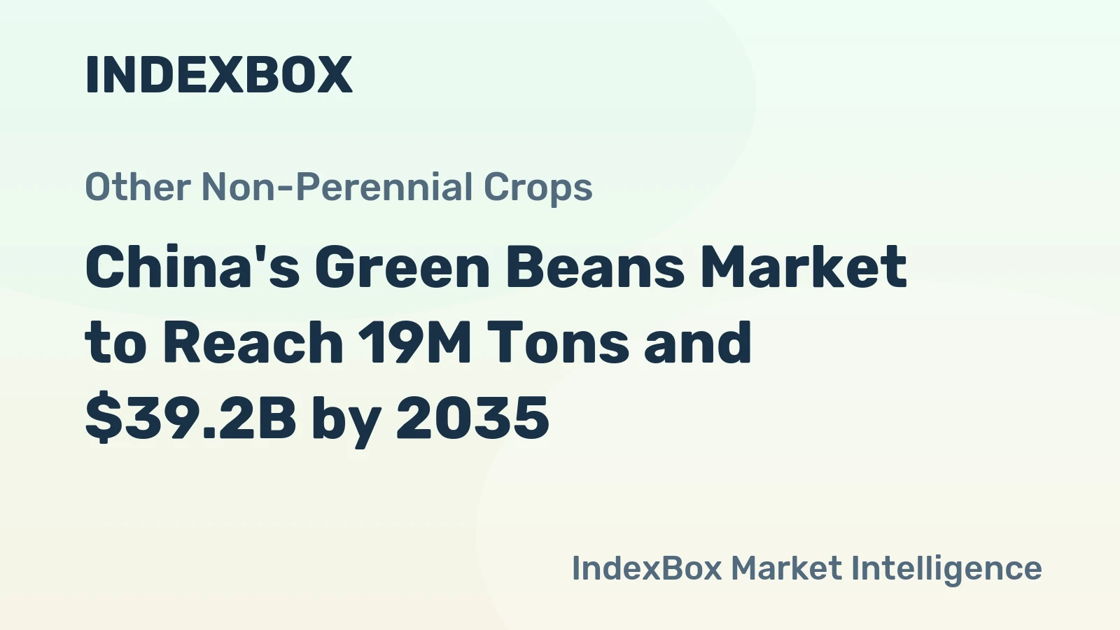 China's Green Beans Market to Reach 19M Tons and $39.2B by 2035
