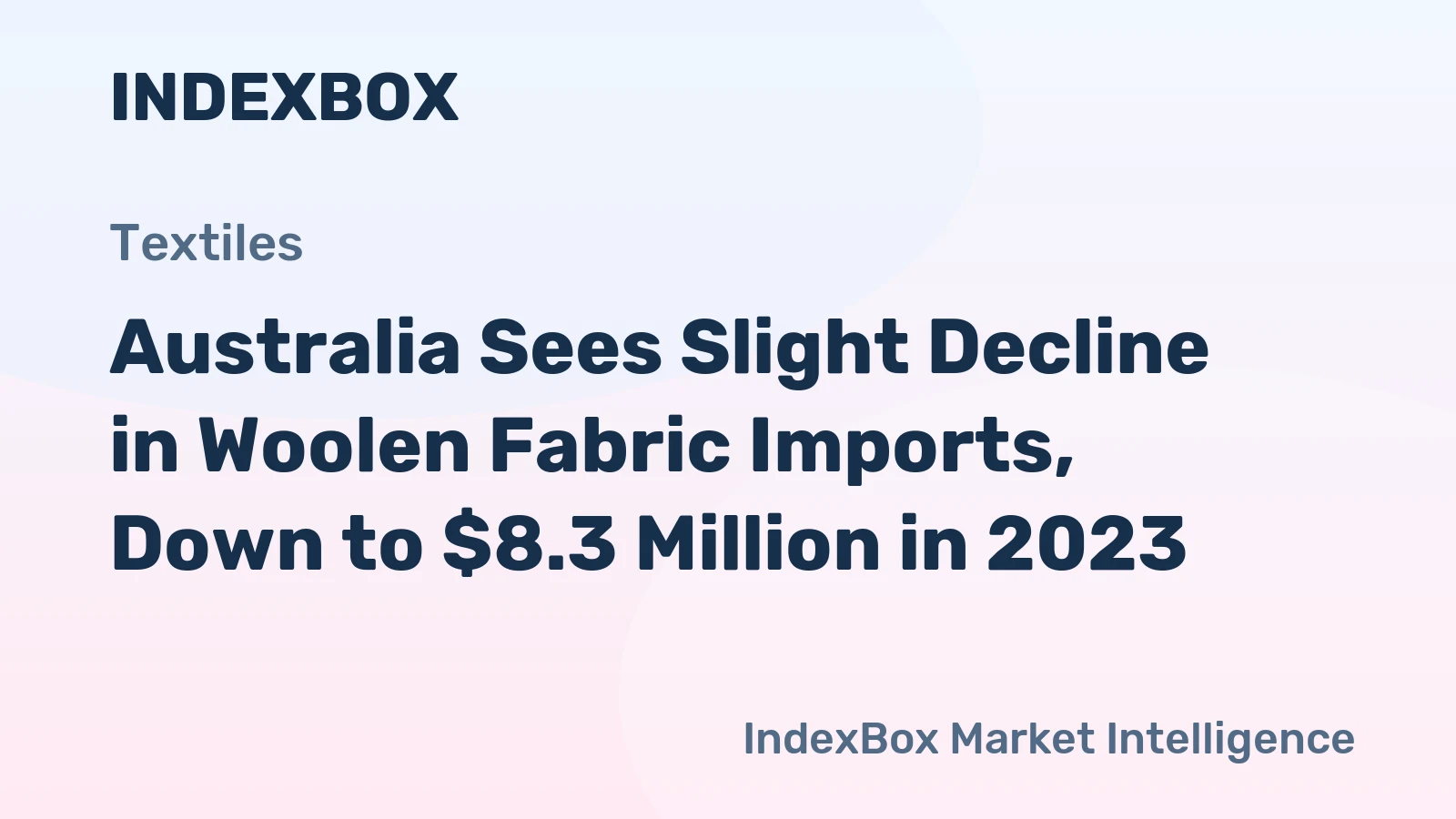 Australia Sees Slight Decline in Woolen Fabric Imports, Down to $8.3 Million in 2023