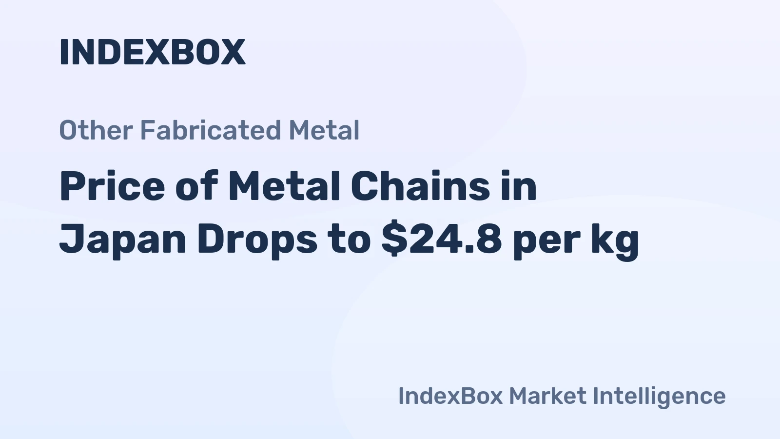 Price of Metal Chains in Japan Drops to $24.8 per kg