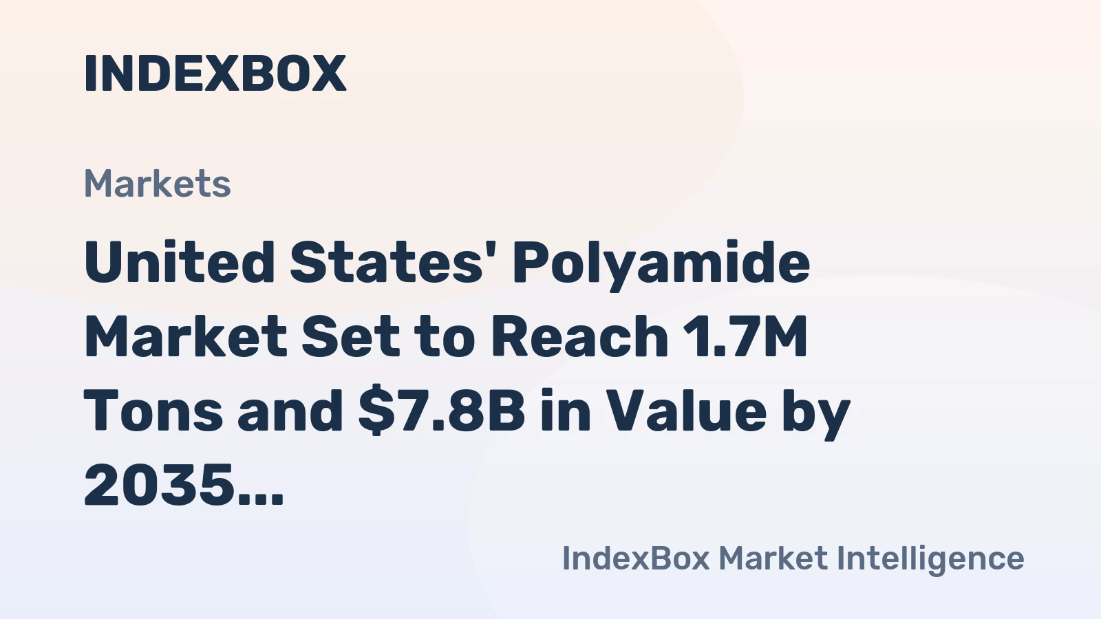United States' Polyamide Market Set to Reach 1.7M Tons and $7.8B in Value by 2035