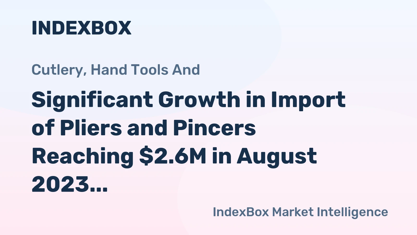 Significant Growth in Import of Pliers and Pincers Reaching $2.6M in August 2023 in Brazil