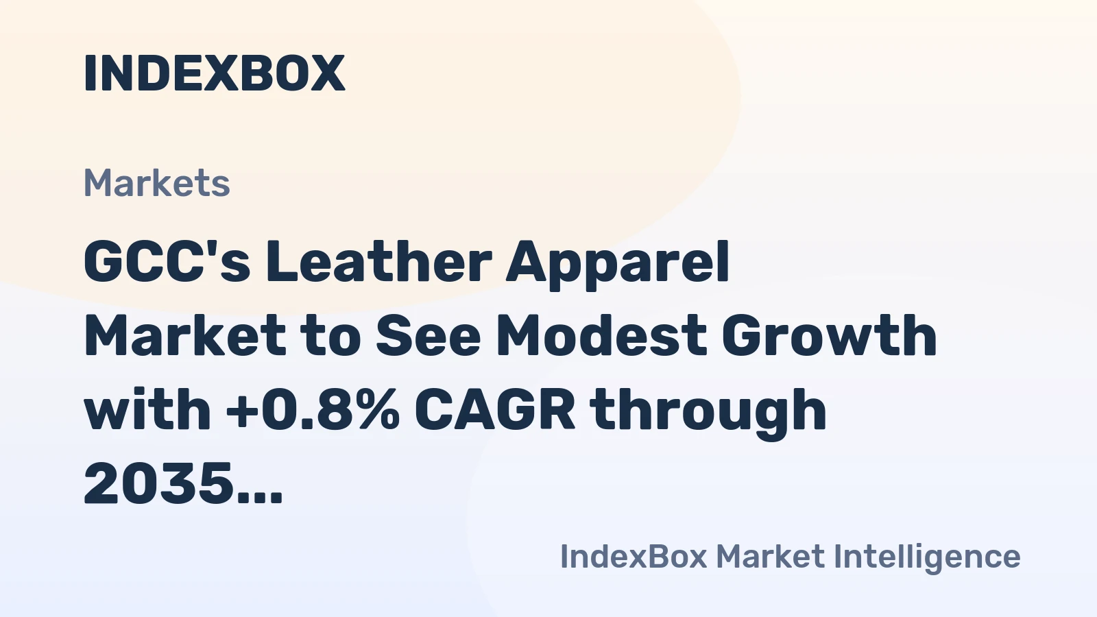 GCC's Leather Apparel Market to See Modest Growth with +0.8% CAGR through 2035