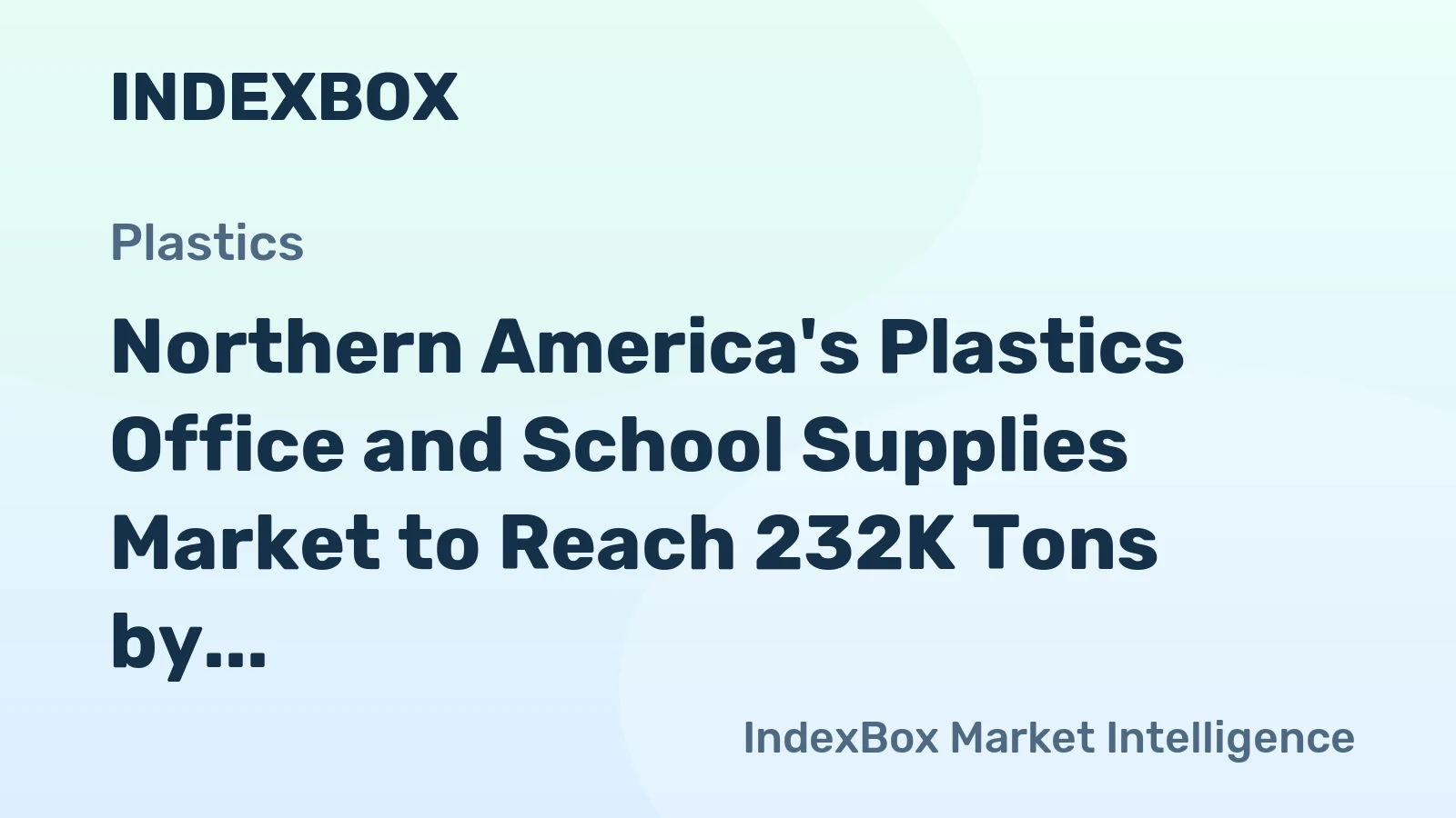 Northern America's Plastics Office and School Supplies Market to Reach 232K Tons by 2035, Valued at $881M