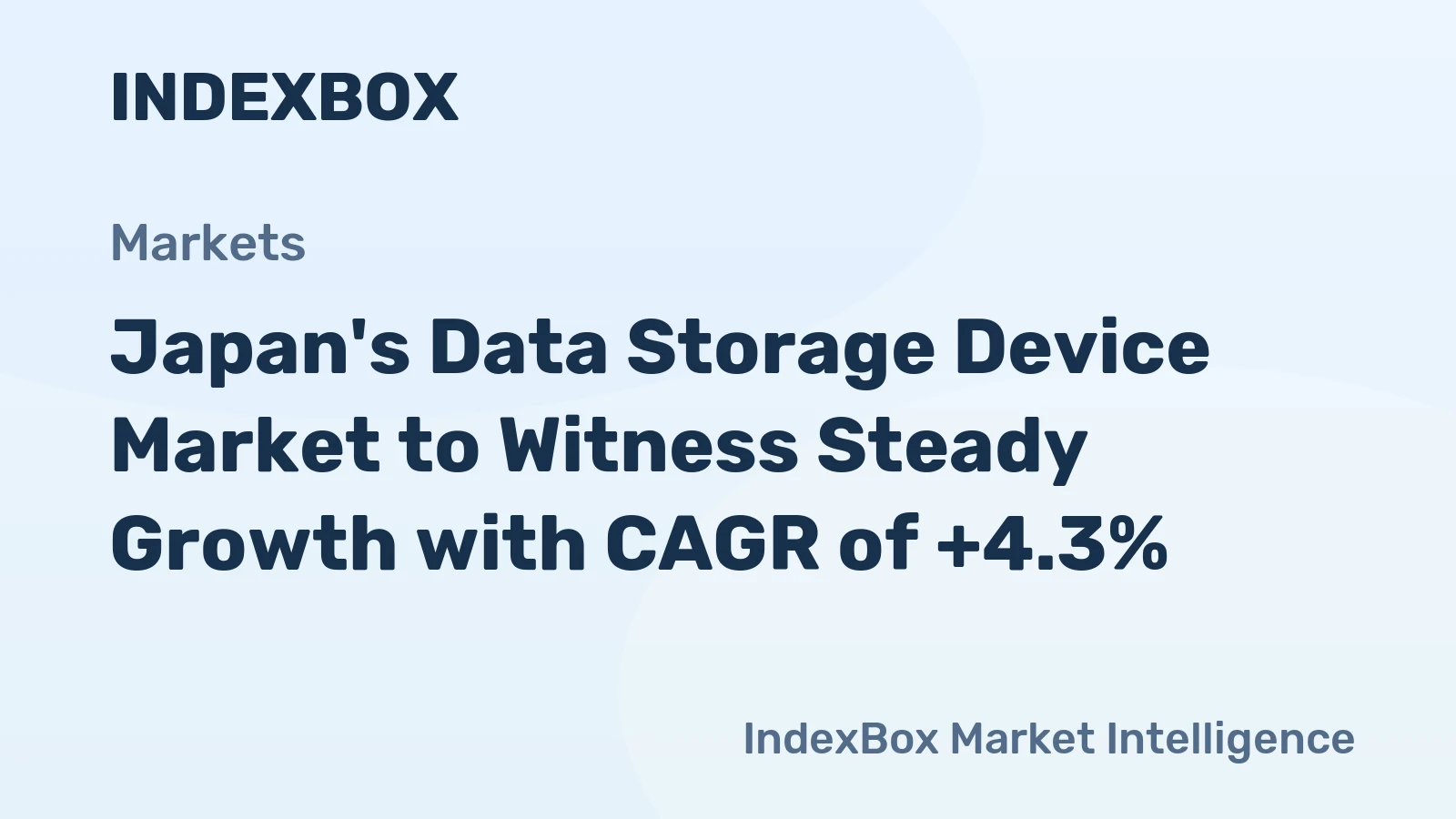 Japan's Data Storage Device Market to Witness Steady Growth with CAGR of +4.3%