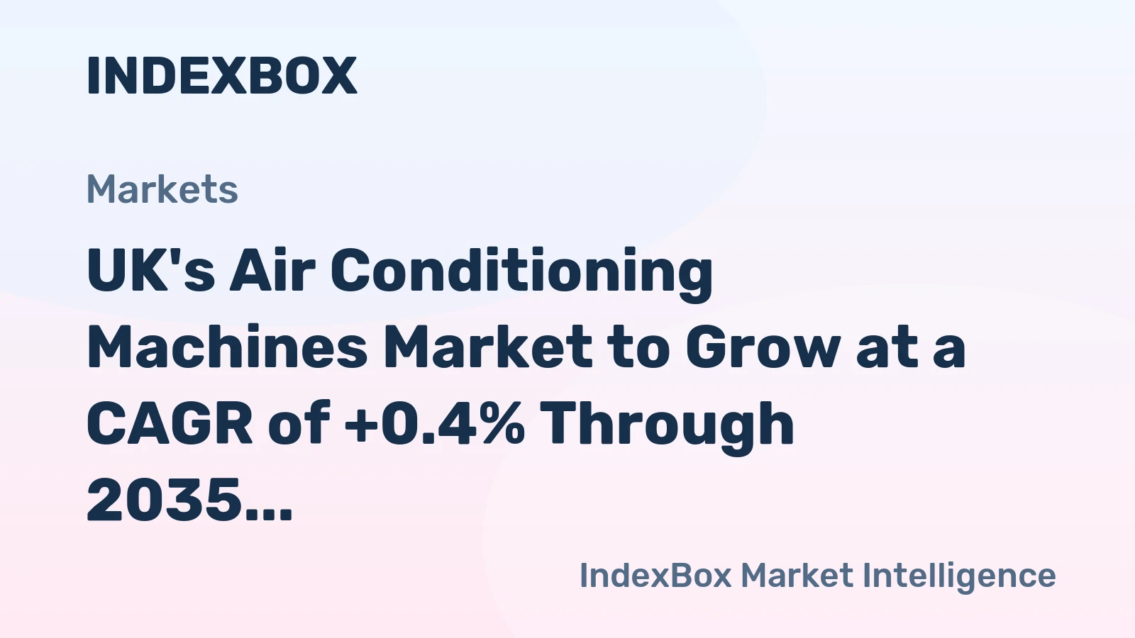 UK's Air Conditioning Machines Market to Grow at a CAGR of +0.4% Through 2035, Reaching 1.5M Units